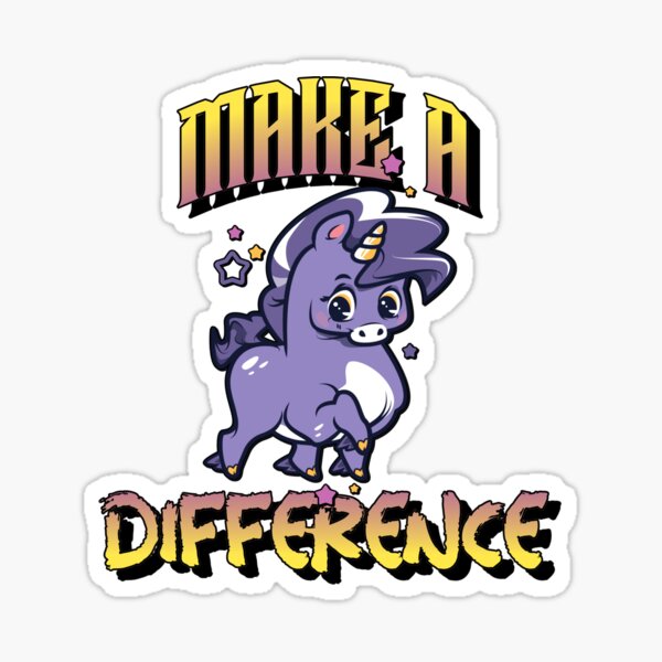 "Make a difference!" Sticker for Sale by CreativeMindEra | Redbubble