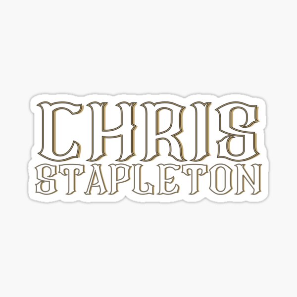 "Chris Stapleton Gold Font" Sticker for Sale by dmbdana | Redbubble