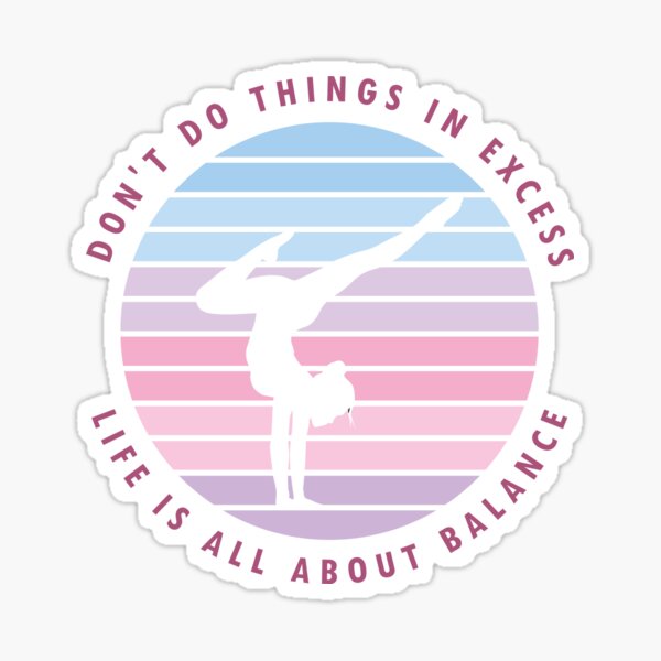 "Life Is All About Balance. Girl doing Yoga" Sticker for Sale by ...