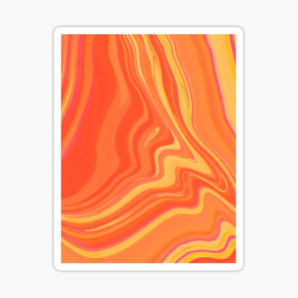 "PREPPY RAINBOW AESTHETIC SWIRL - ORANGE SODA FIZZ" Sticker for Sale by ...