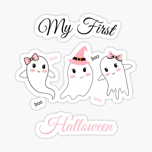 "My first Halloween cute baby ghosts for girls" Sticker for Sale by ...
