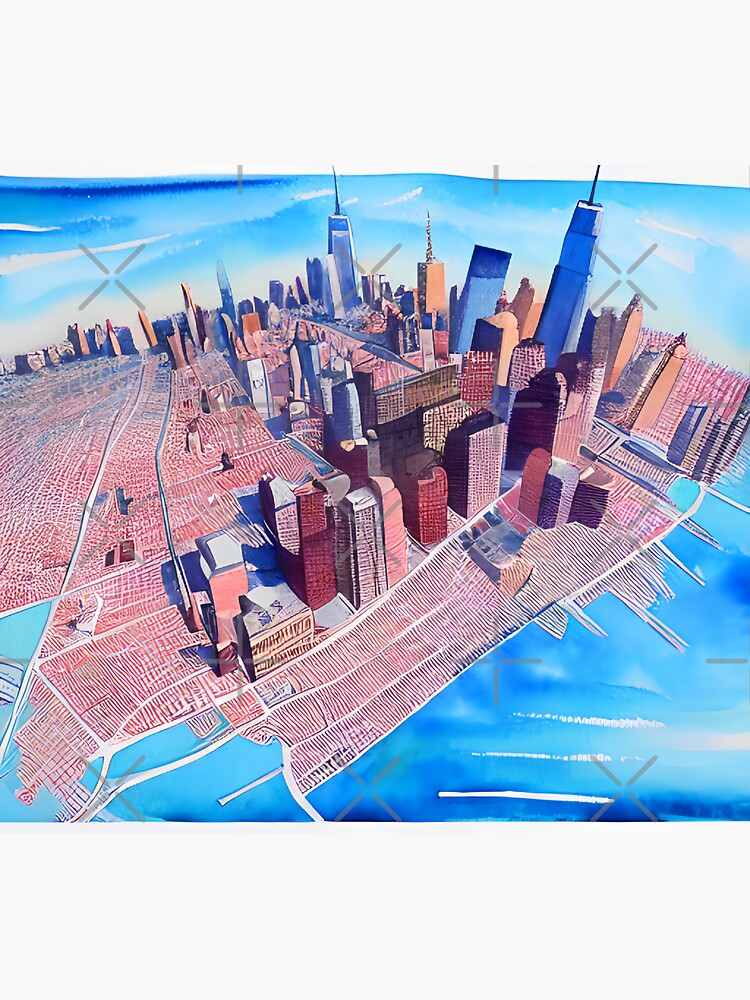 "Map for a fake city" Sticker for Sale by skillunused | Redbubble