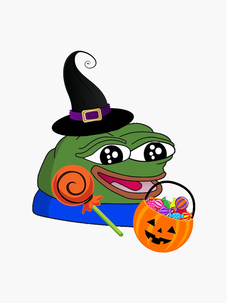 "Pepe the Frog Peepo Halloween Happy Meme Gift" Sticker for Sale by ...