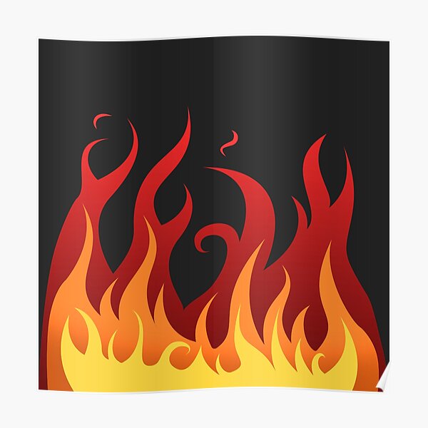"Flame Aesthetic" Poster for Sale by Ketzenjammer | Redbubble