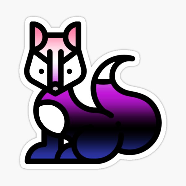 "Genderfluid pride fox" Sticker for Sale by Camilla117 | Redbubble