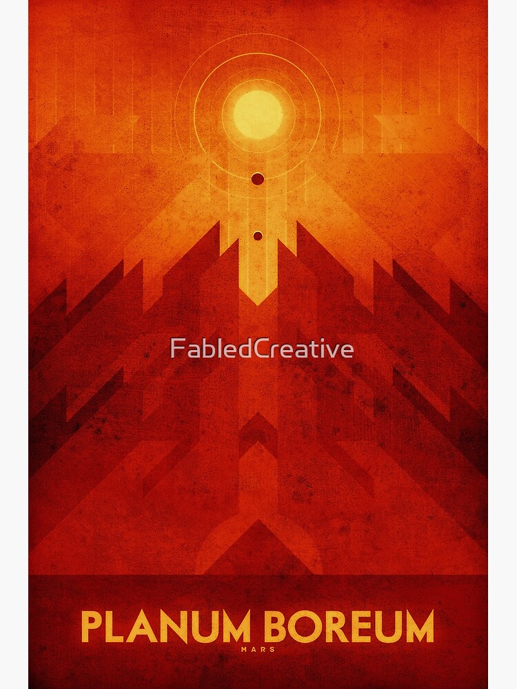 "Mars | Planum Boreum | Space Art" Poster by FabledCreative | Redbubble