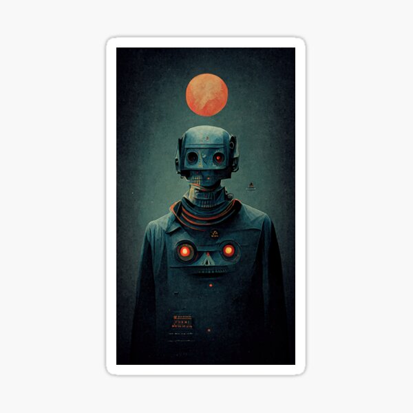 "War Droid" Sticker for Sale by AIArtWorkshop | Redbubble