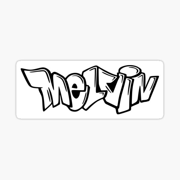 "Melvin - Graffiti Name Design" Sticker for Sale by NameThatShirt ...