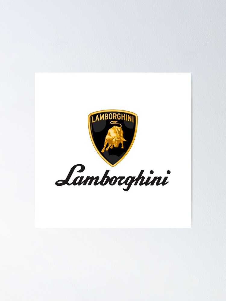 "small logo lambo with script" Poster for Sale by christopervan7 ...
