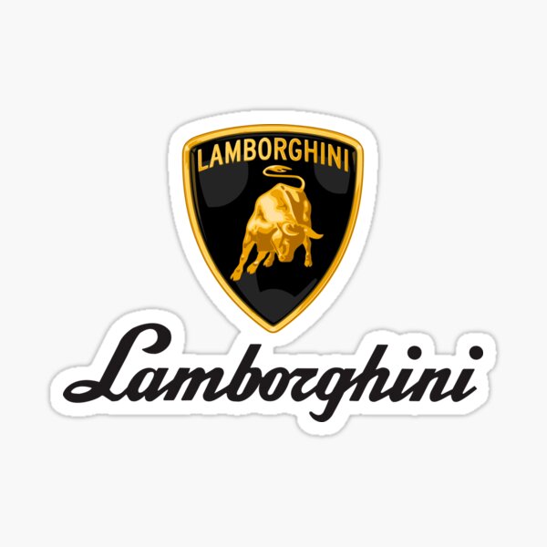 Pegatina «pequeño logo lambo con guión» de christopervan7 | Redbubble