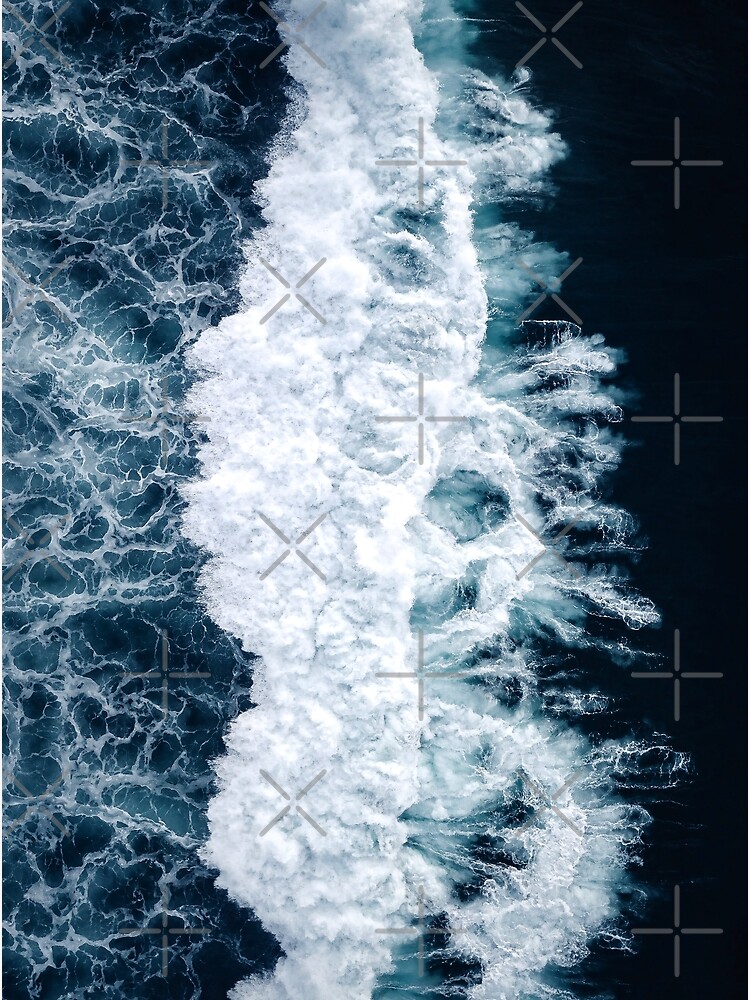 "Sea Waves white froth deep blue - Ocean Posters" Art Print for Sale by ...
