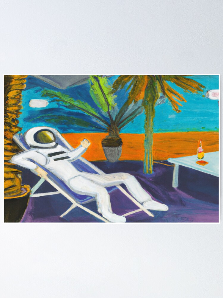 "Astronaut Chilling" Poster for Sale by KamuiShop | Redbubble