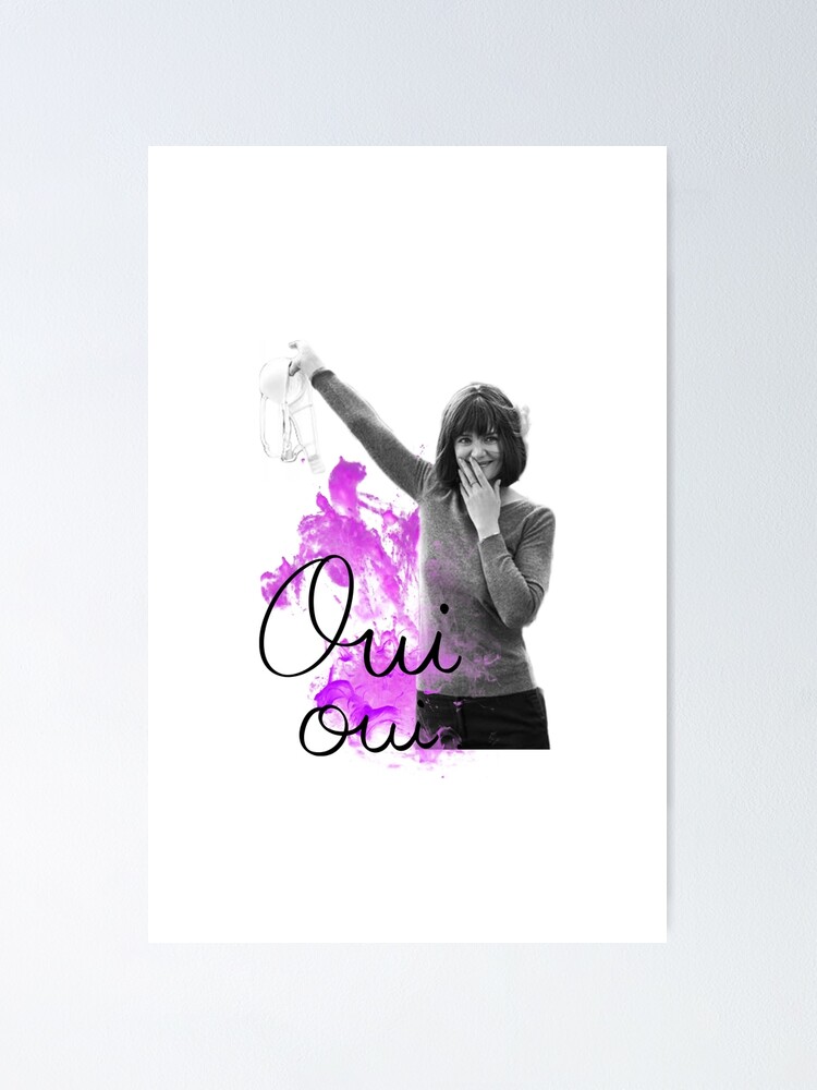 "Oui Oui Cool Funky Design Girl Holding a Bra Collage 2022" Poster for ...