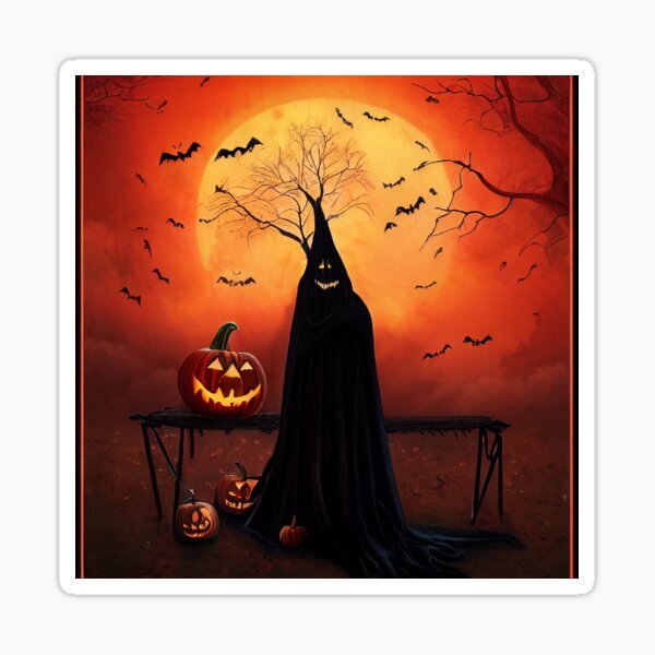 "Scary Ghost" Sticker for Sale by Girl-Undone | Redbubble
