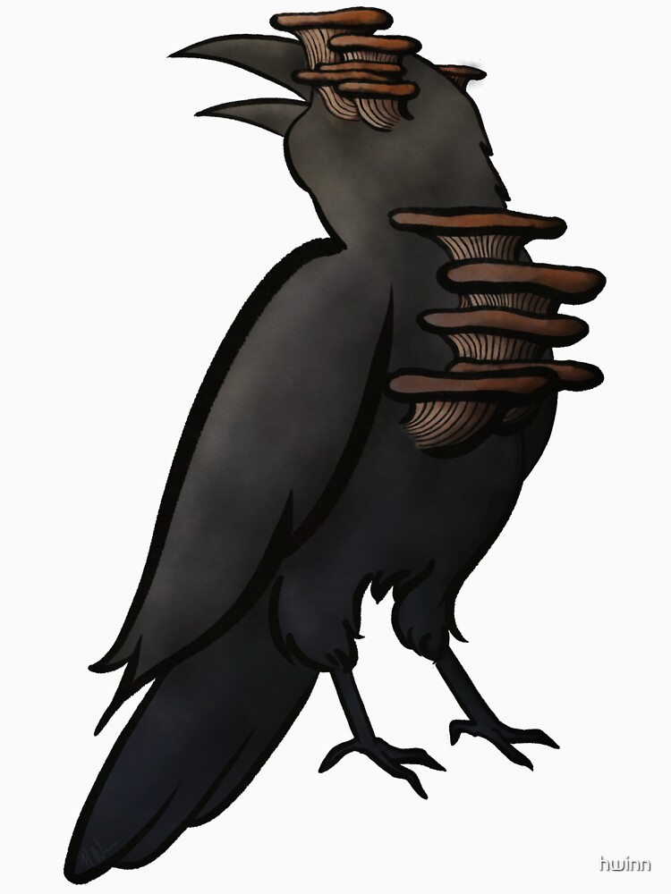 "Crow Mushroom Raven Fungi Spooky Fungal Enchanted Forest Bird Creature ...