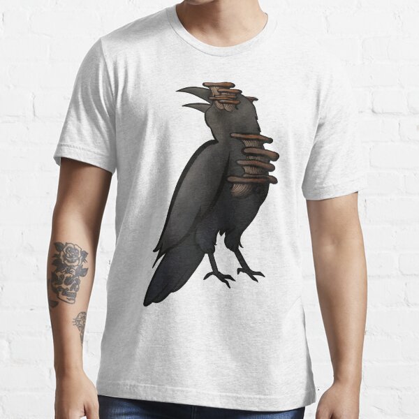 "Crow Mushroom Raven Fungi Spooky Fungal Enchanted Forest Bird Creature " T-shirt for Sale by ...