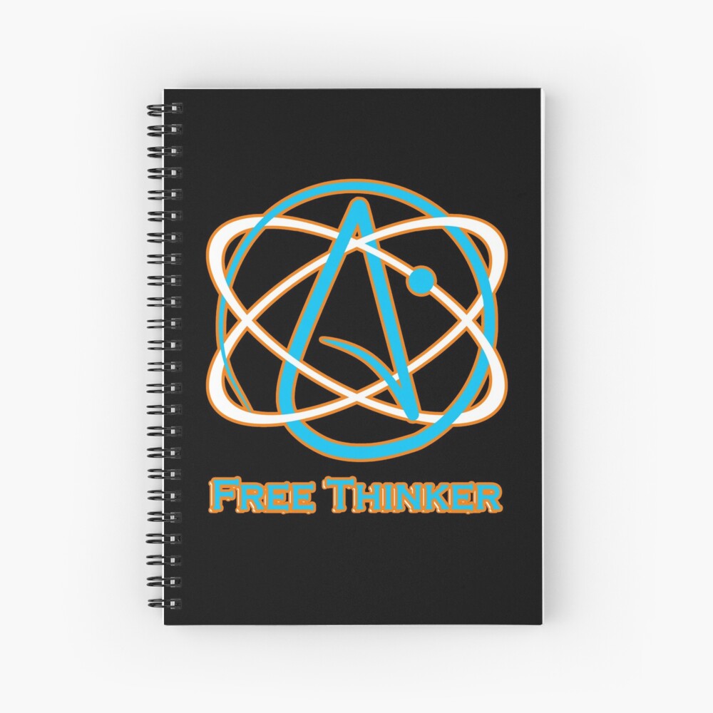 "Atheist Free Thinker Symbol" Spiral Notebook for Sale by ...