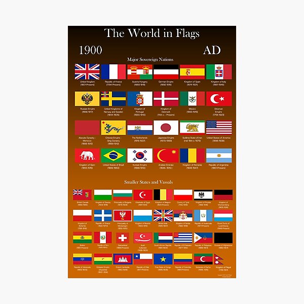 "1900 AD Flags of the World" Photographic Print for Sale by BladeAsOne ...