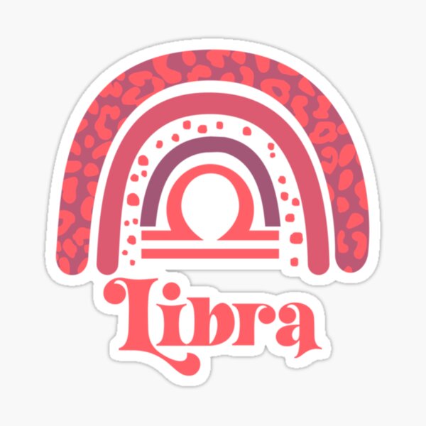 "Libra Rainbow" Sticker for Sale by MyStarSign | Redbubble
