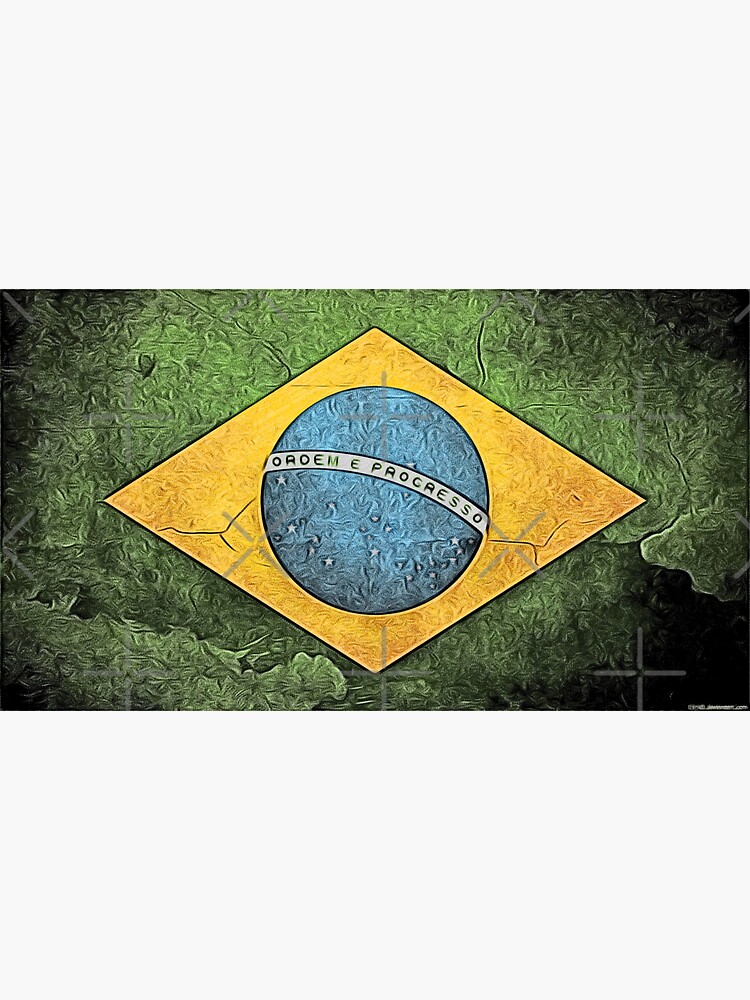 "Brazil Flag - Order and Progress - Brasil" Sticker for Sale by ...