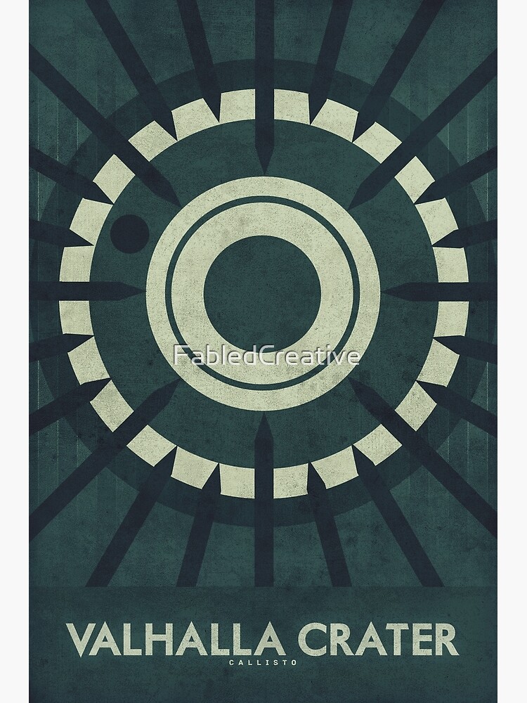 "Jupiter | Moon | Callisto | Valhalla Crater | Space Art " Poster for ...