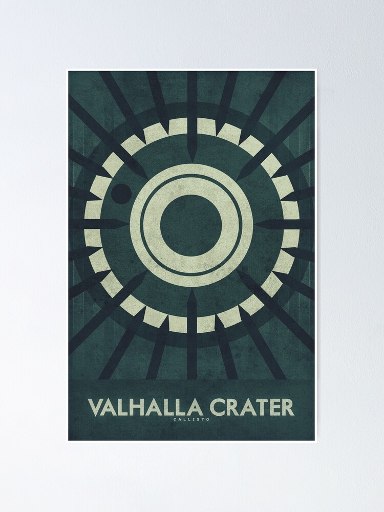 "Jupiter | Moon | Callisto | Valhalla Crater | Space Art " Poster for ...