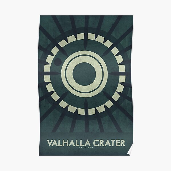 "Jupiter | Moon | Callisto | Valhalla Crater | Space Art " Poster for ...