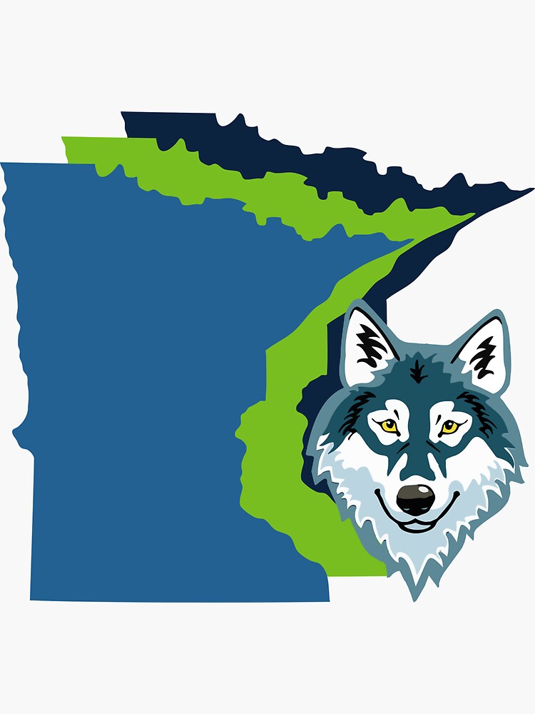 "Minnesota Border, Timberwolves" Sticker for Sale by LatterDaze | Redbubble