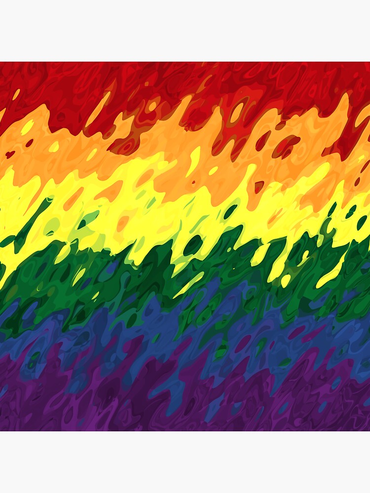 "Trippy Groovy Abstract Gay Pride Flag" Sticker for Sale by Chaos ...