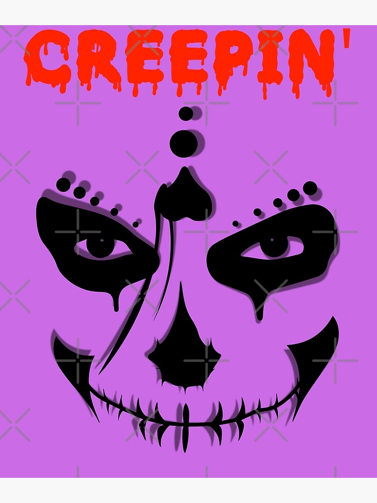 "Creepin' (Purple Version)-Wicked Face Design" Poster for Sale by ...