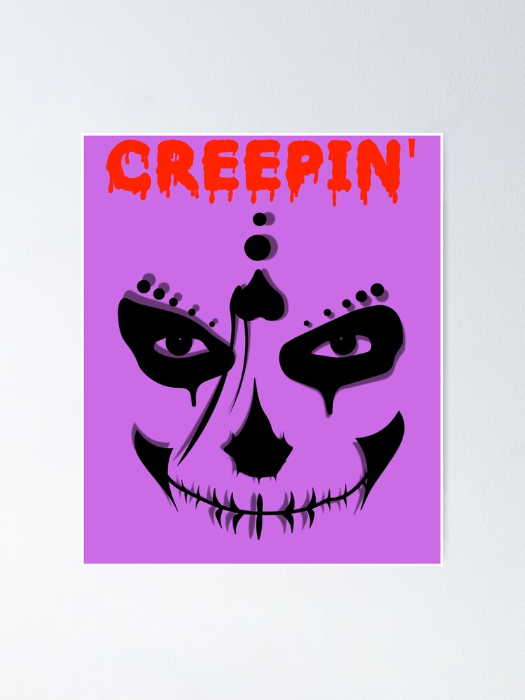 "Creepin' (Purple Version)-Wicked Face Design" Poster for Sale by ...