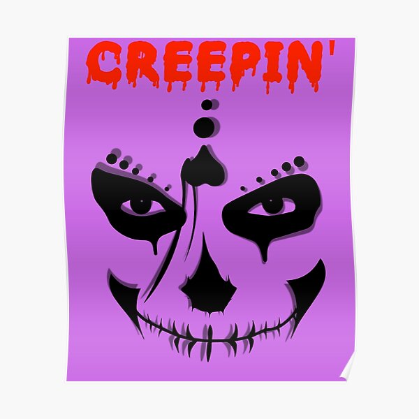 "Creepin' (Purple Version)-Wicked Face Design" Poster for Sale by ...