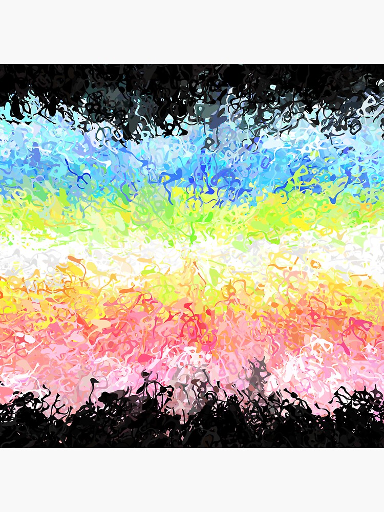 "Funky Psychedelic Abstract Queer Pride Flag" Sticker for Sale by Chaos ...