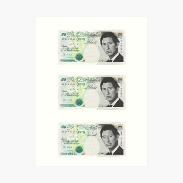 "King Charles III bank notes" Art Print for Sale by POPCulturejb ...