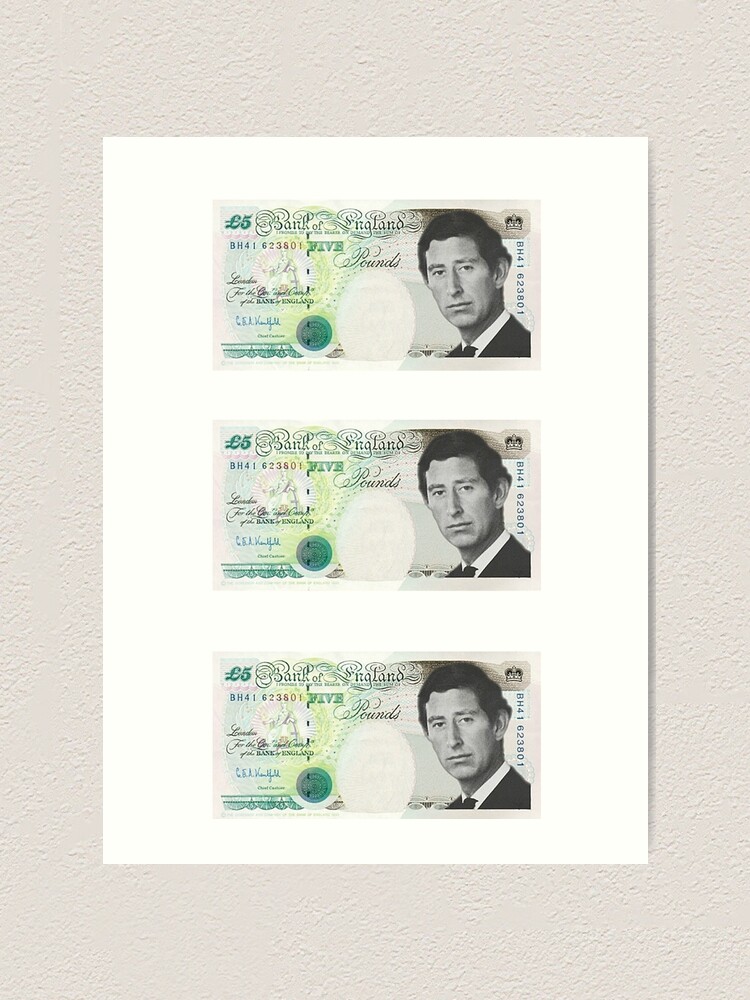 "King Charles III bank notes" Art Print for Sale by POPCulturejb ...