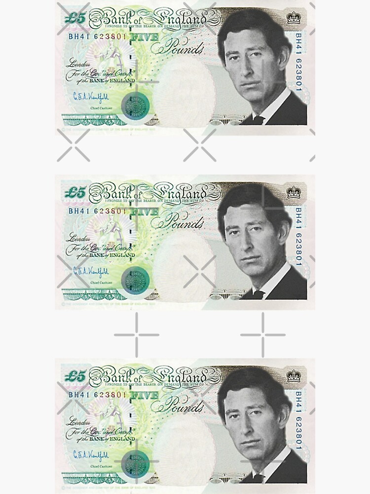 "King Charles III bank notes" Sticker for Sale by POPCulturejb | Redbubble