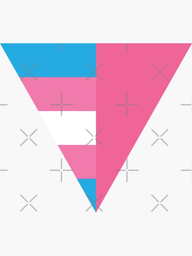 "Pride triangle - trans" Sticker for Sale by lazarusheart | Redbubble