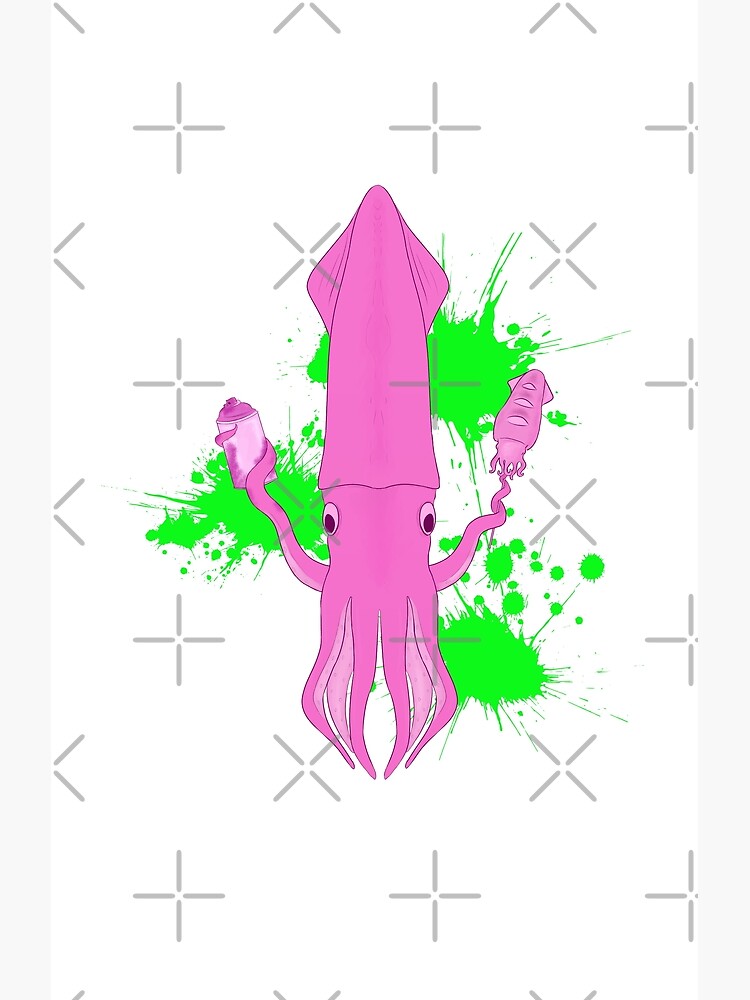 "Starving Squid (splat ver)" Poster for Sale by buttastic | Redbubble