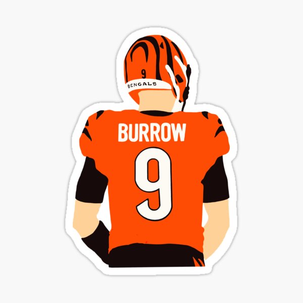 "Joe Burrow 9" Sticker for Sale by CliffTamas | Redbubble