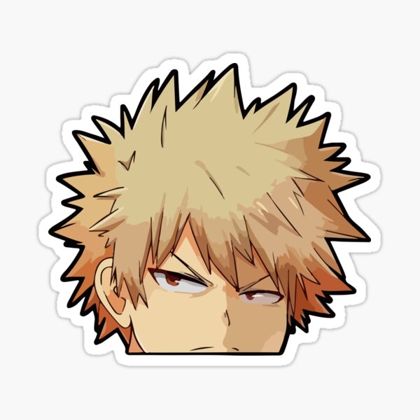 "Bakugo Katsuki Chibi Peeker MHA" Sticker for Sale by marhinmichael ...