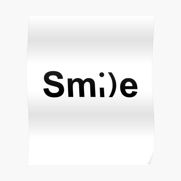 "Smiley Face Emoji Happy" Poster for Sale by Snug-Studios | Redbubble