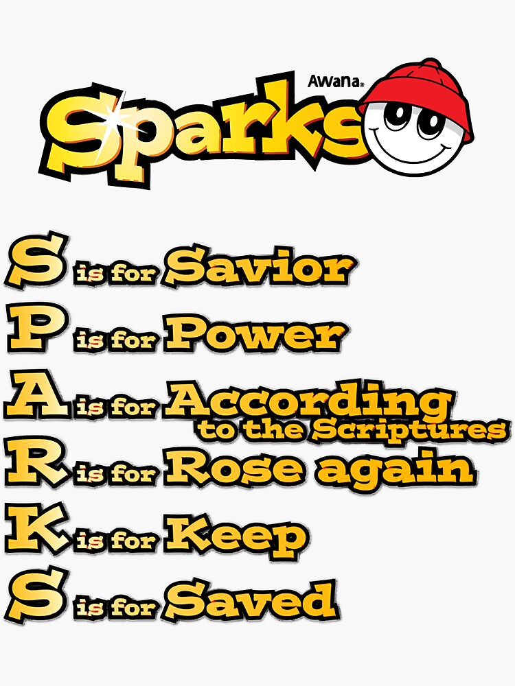"Awana Sparks" Sticker for Sale by JoshuaKonkel | Redbubble