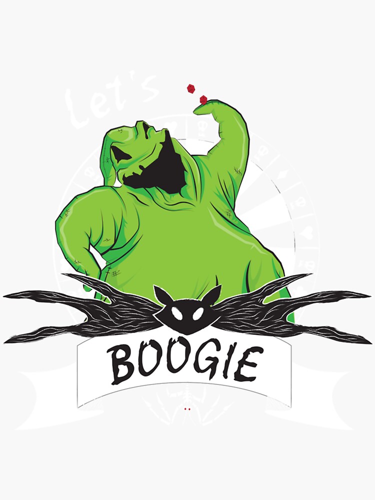 "Oogie Boogie - Let's Boogie" Sticker for Sale by HarryBlum | Redbubble