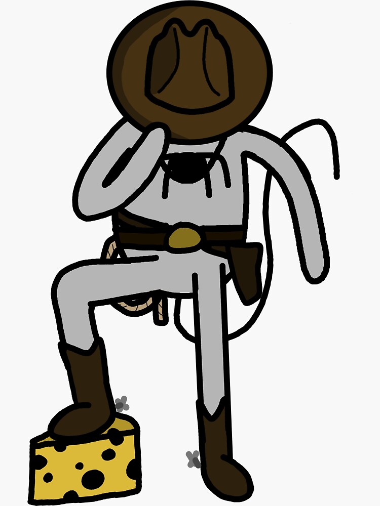 "Cowboy Hero Rat" Sticker for Sale by LongRats | Redbubble