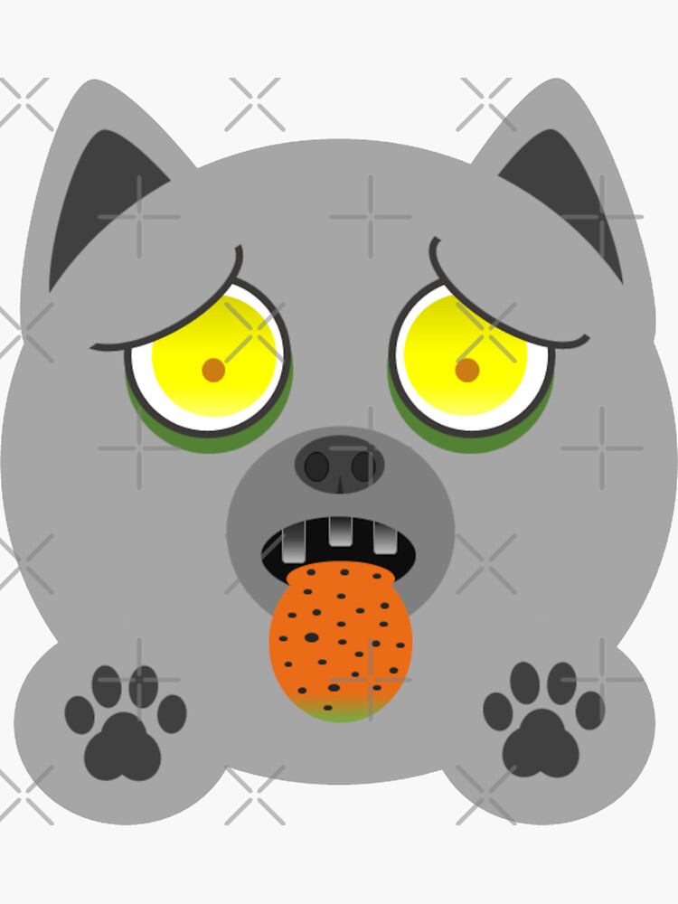 "Cute anime zombie dog" Sticker for Sale by HighScale | Redbubble