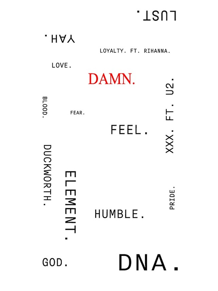 "DAMN. text (Kendrick Lamar album)" iPhone Case & Cover by salmoanella ...