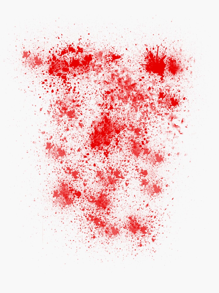 "Cool Red Blood Splatter Costume - Bloody Halloween Hoodie" Sticker for ...