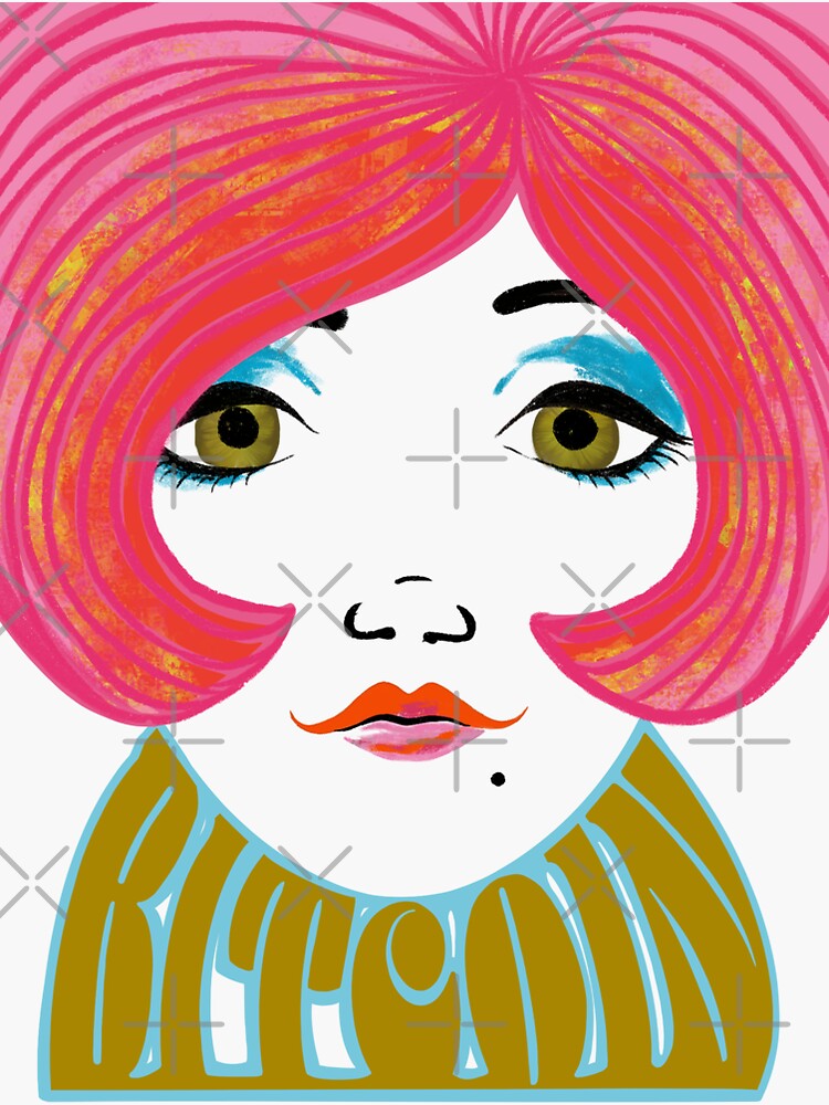 "Bitcoin Go Go Girl" Sticker for Sale by Anonymousbtb | Redbubble