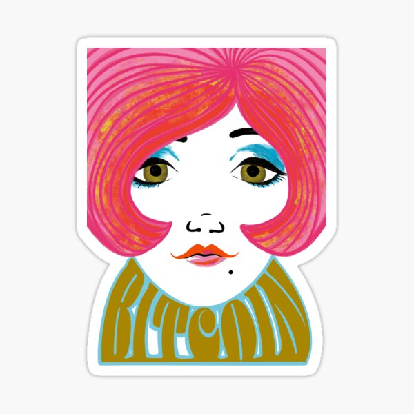 "Bitcoin Go Go Girl" Sticker for Sale by Anonymousbtb | Redbubble