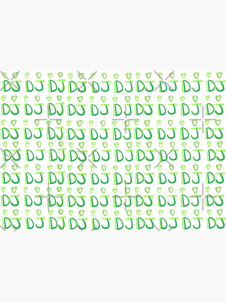 "Large Grid DJ Alien " Sticker for Sale by Rivermuddess | Redbubble